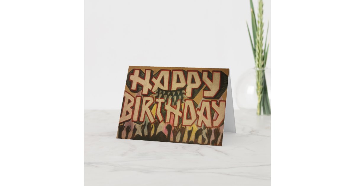 Heavy Metal Birthday Card | Zazzle.com