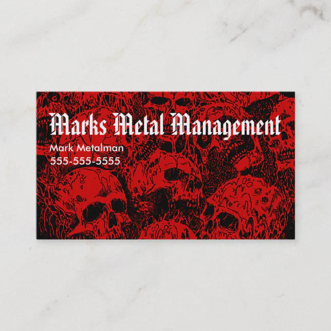 Heavy Metal Business Card | Zazzle
