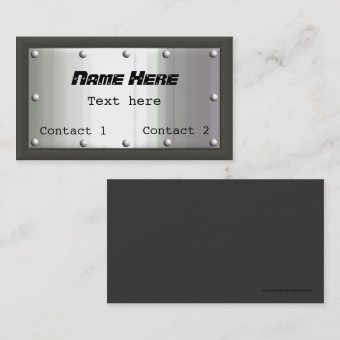 Heavy Metal Business Card | Zazzle