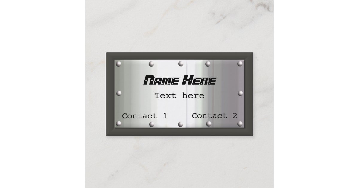 Heavy Metal Business Card | Zazzle