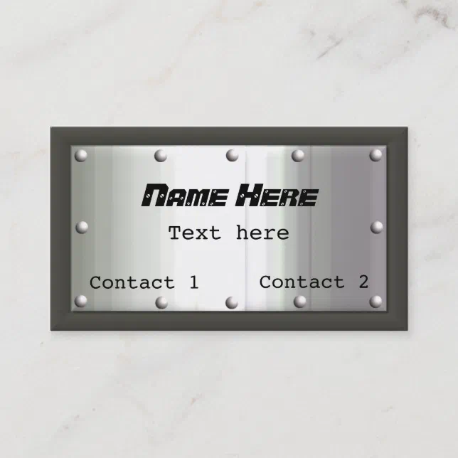 Heavy Metal Business Card | Zazzle