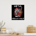 Heavy Metal Christmas Santa Rock Horns Metalhead Poster | Zazzle