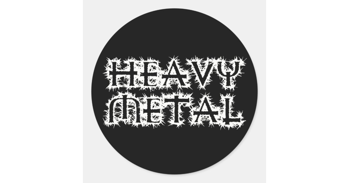 Heavy Metal Classic Round Sticker | Zazzle