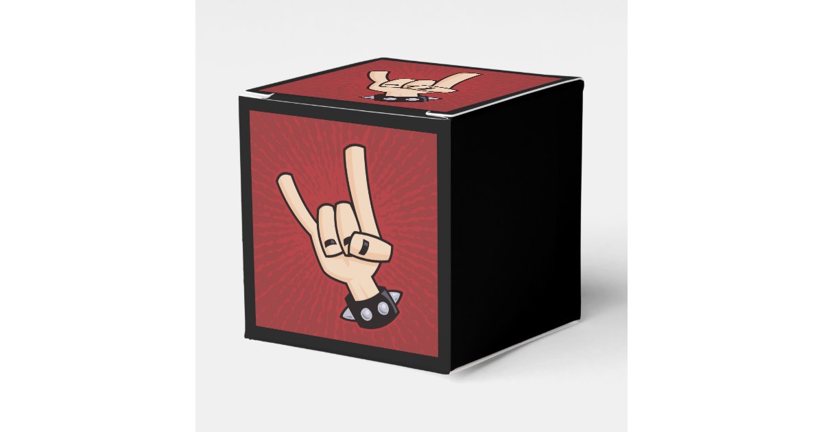 Heavy Metal Devil Horns Favor Boxes | Zazzle