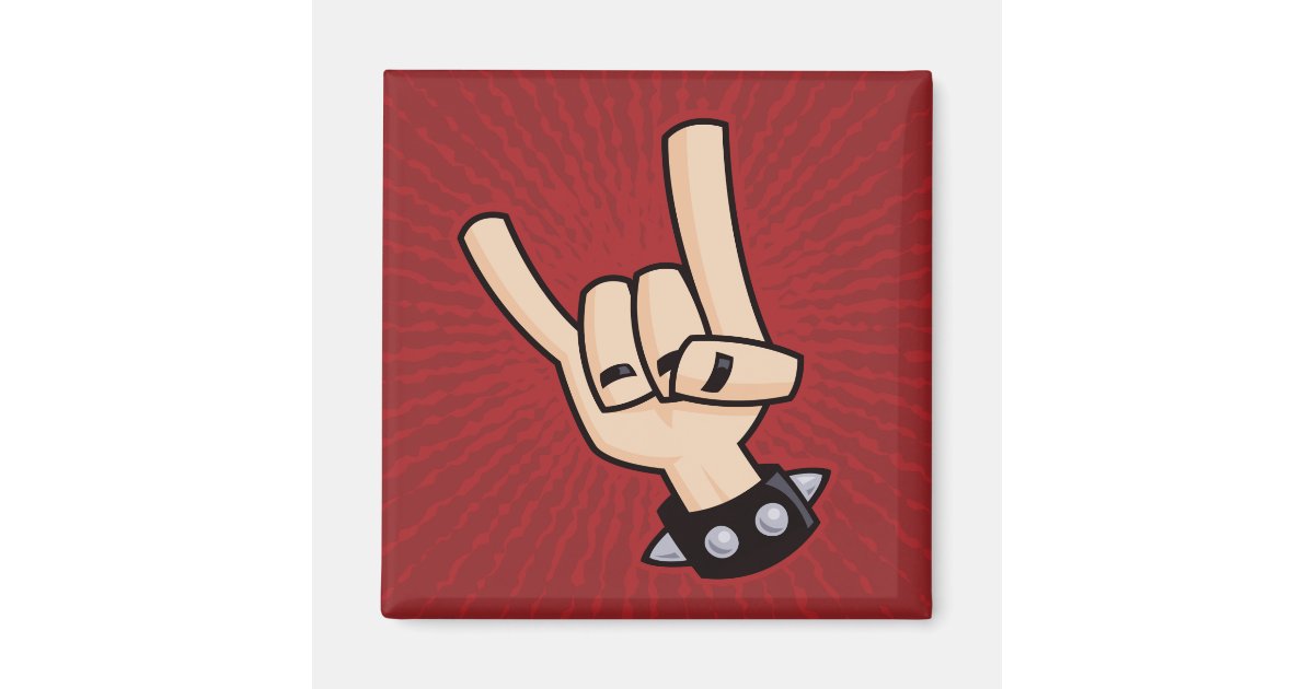 Heavy Metal Devil Horns Magnet | Zazzle