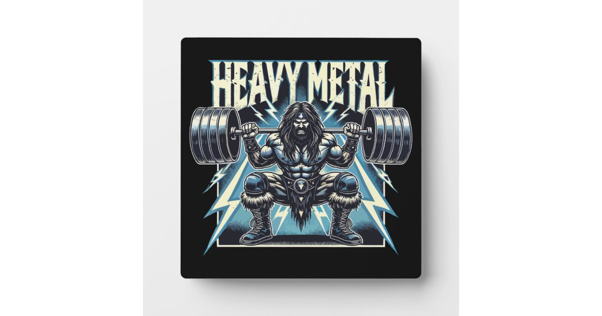 Heavy Metal - Funny Lifting Gym Workout Fitness Plaque | Zazzle