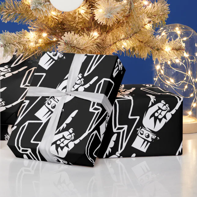 Heavy metal, punk and rock music Wrapping Paper | Zazzle