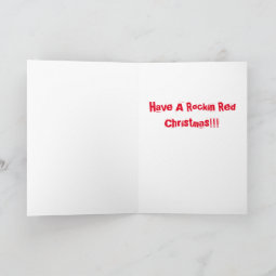 Heavy Metal Santa Holiday Card | Zazzle
