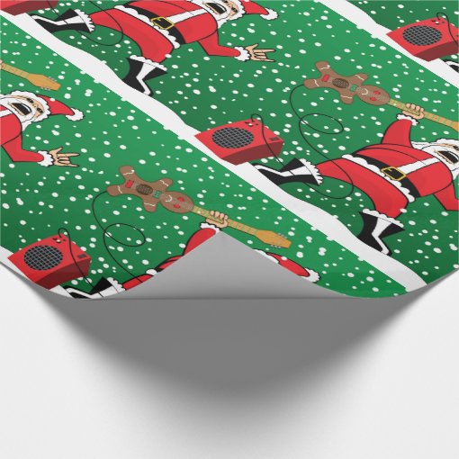 Heavy Metal Santa Wrapping Paper | Zazzle
