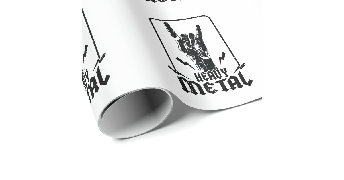 heavy metal wrapping paper | Zazzle