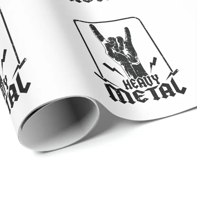 heavy metal wrapping paper | Zazzle