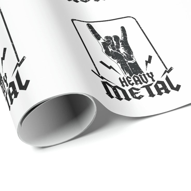 heavy metal wrapping paper | Zazzle