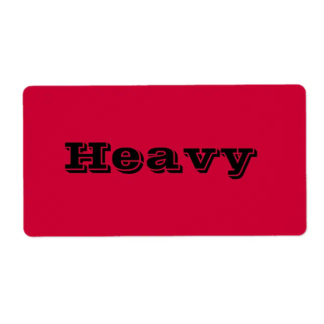 Heavy Moving Labels in Red | Zazzle