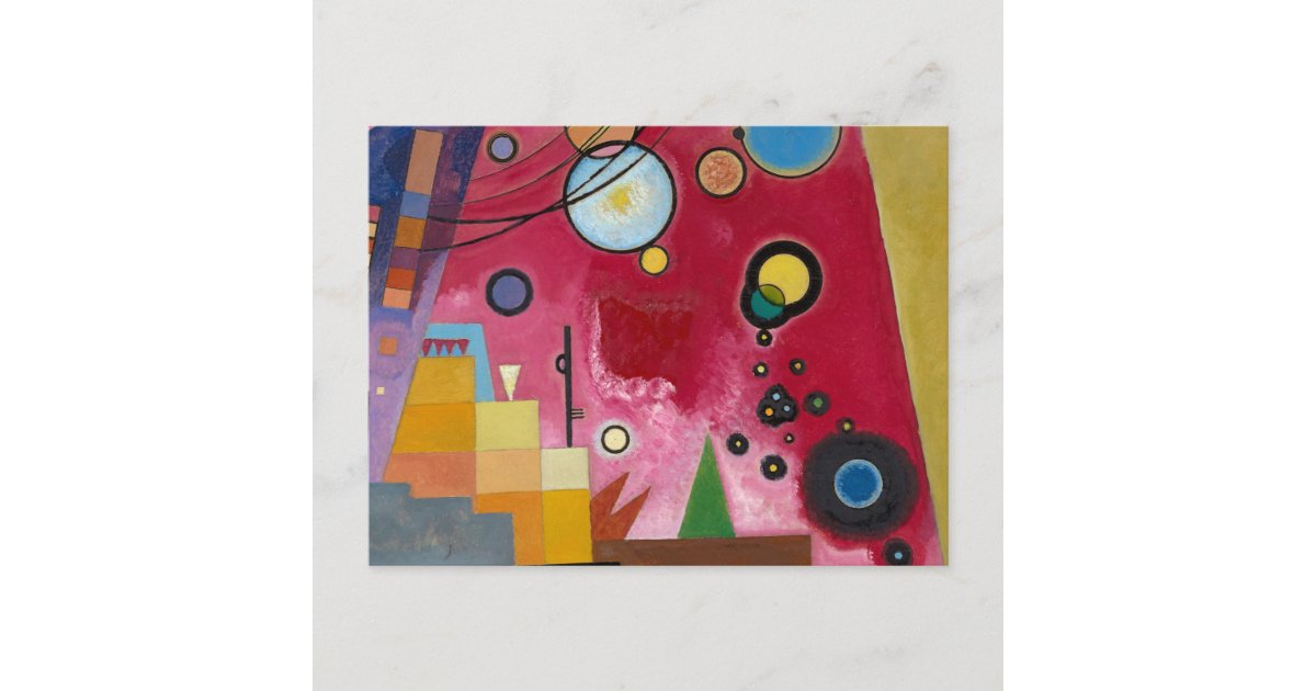 Heavy Red, 1924 by Wassily Kandinsky Postcard | Zazzle