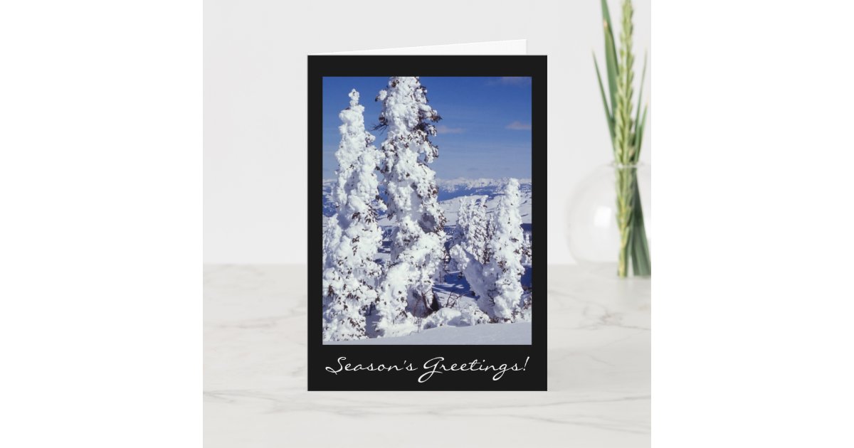 Heavy Snow Season's Greetings Christmas Card | Zazzle