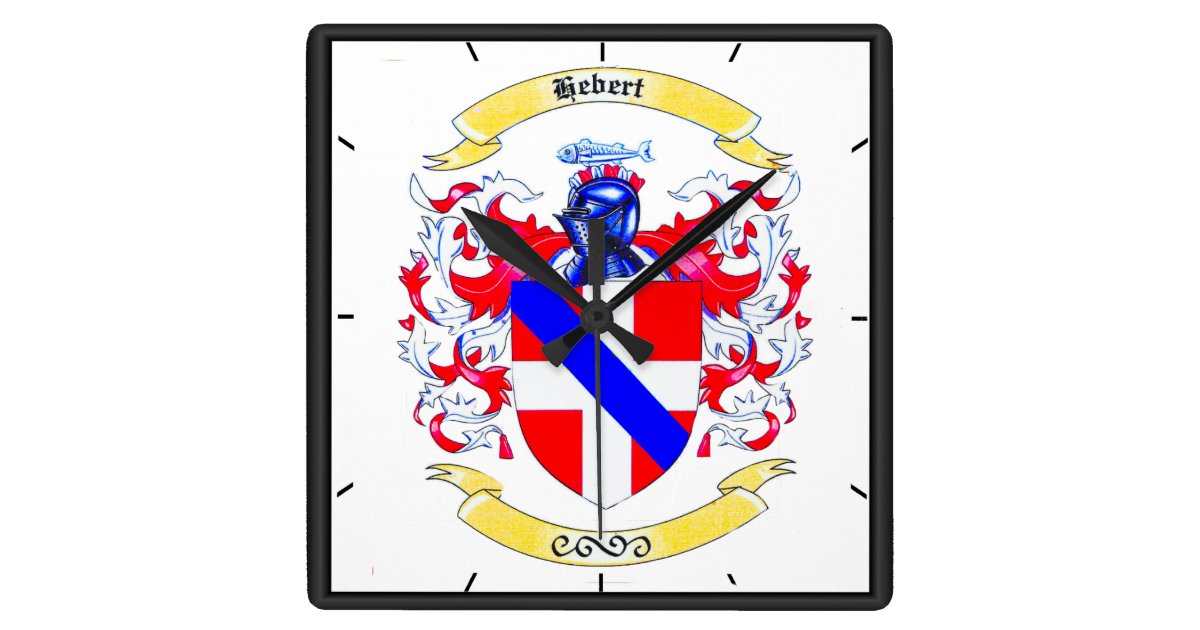 Hébert Family Crest Heirloom Clock | Zazzle.com