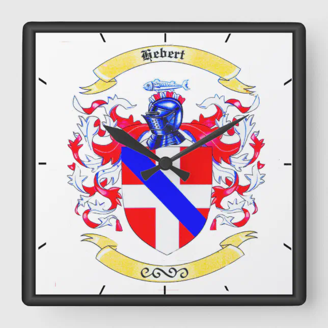 Hébert Family Crest Heirloom Clock | Zazzle