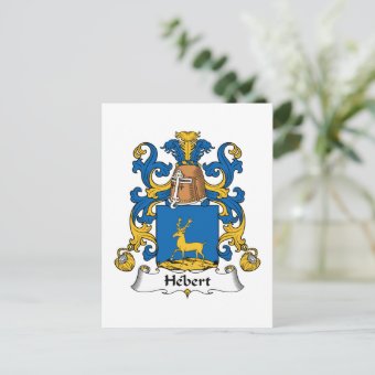 Hebert Family Crest Postcard | Zazzle