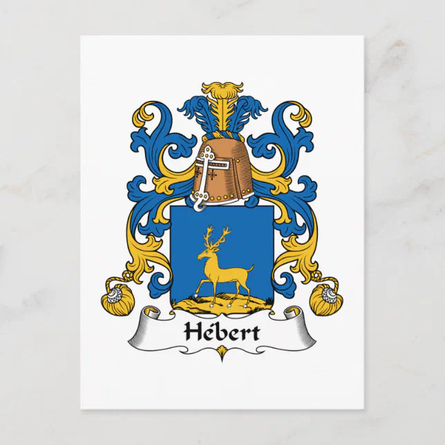 Hebert Family Crest Postcard | Zazzle