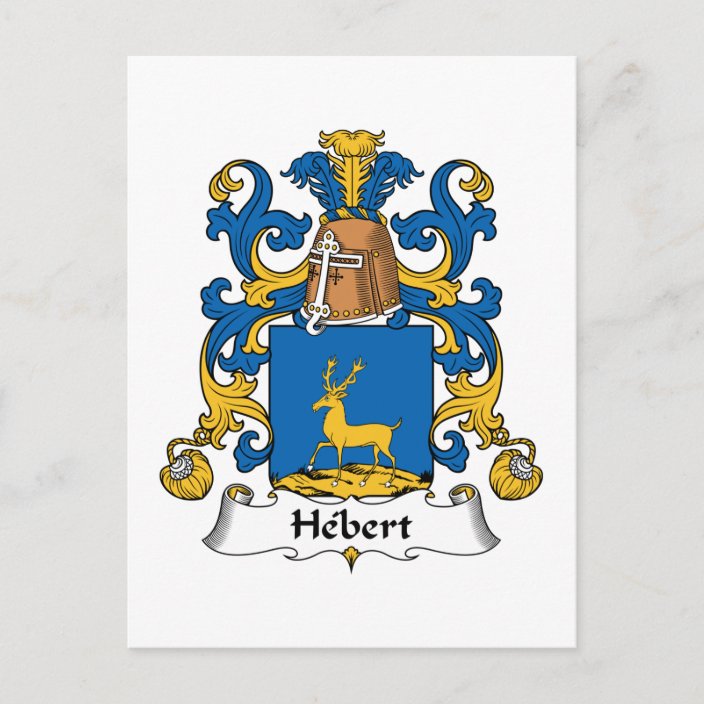 Hebert Family Crest Postcard | Zazzle.com