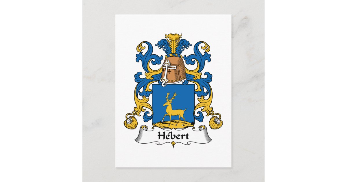 Hebert Family Crest Postcard | Zazzle