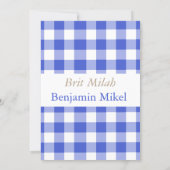 Hebrew Brit Milah Baby Boy Jewish Blue Invitation | Zazzle