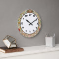 Hebrew Number Clock Jewish Letters Vintage Floral | Zazzle