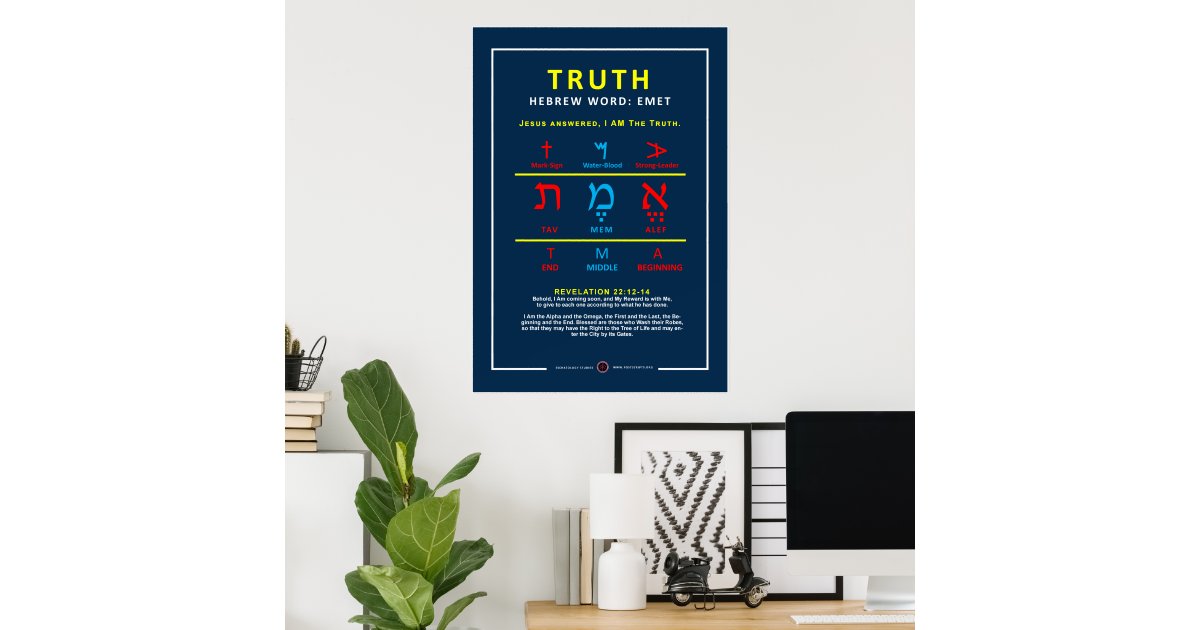 Hebrew Word Emet Poster | Zazzle