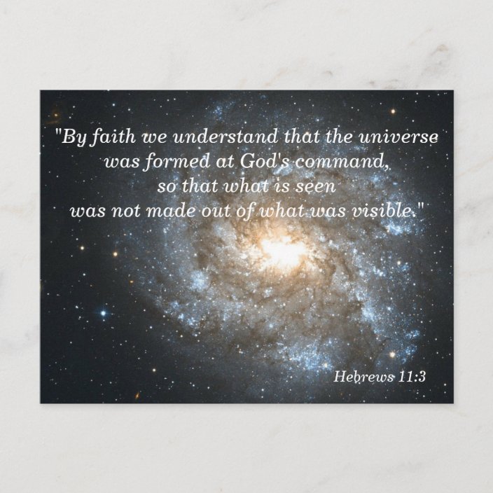 Hebrews 11:3 Christian Scripture Memory Card | Zazzle.com