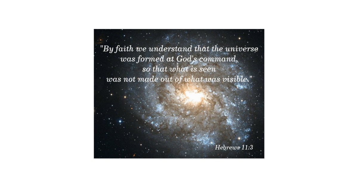 Hebrews 11:3 Christian Scripture Memory Card | Zazzle.com