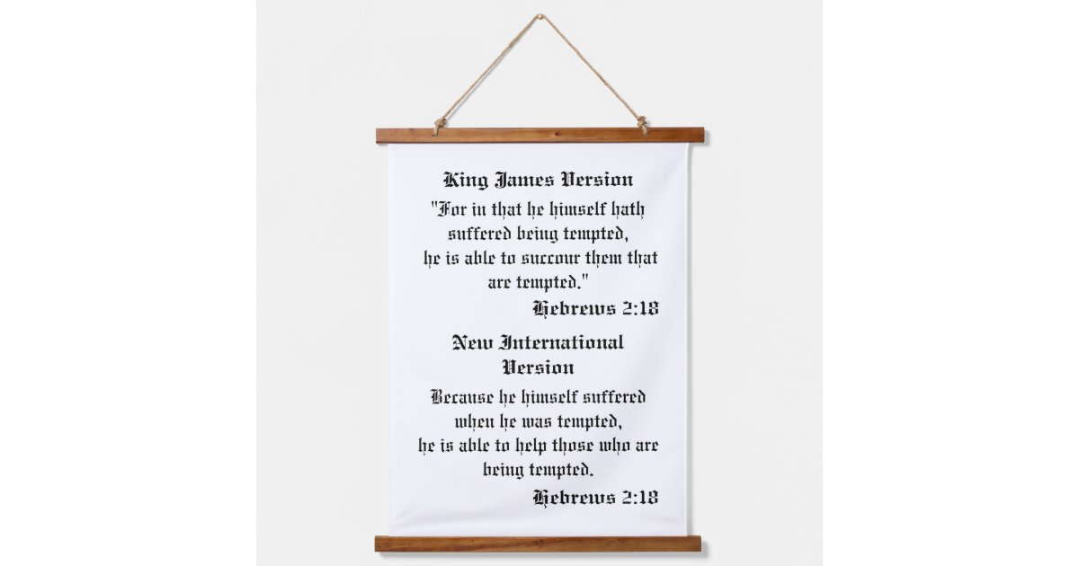 Hebrews 2:18 hanging tapestry | Zazzle