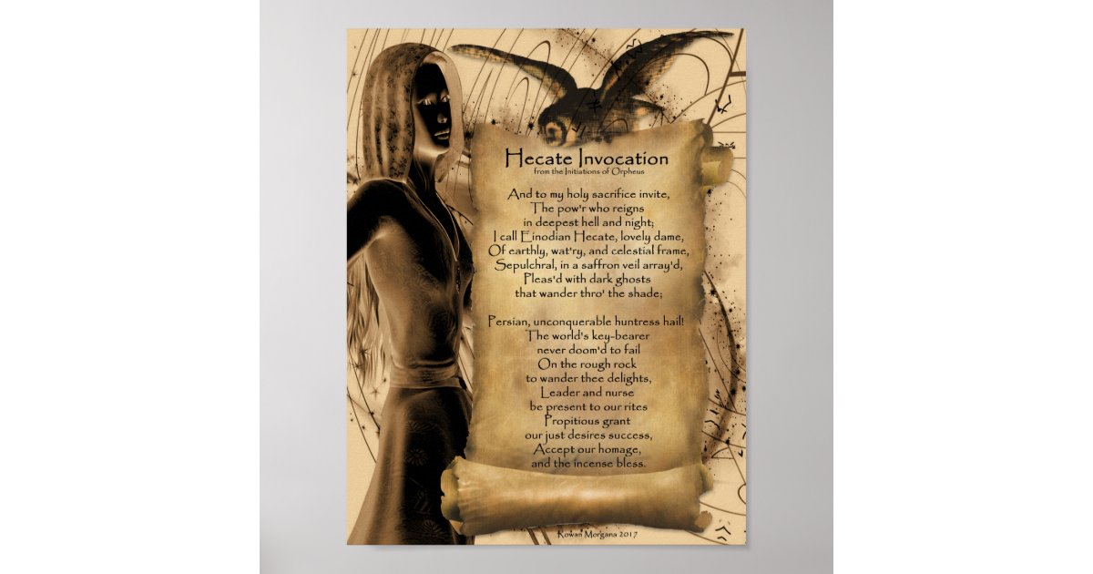 HECATE INVOCATION POSTER | Zazzle