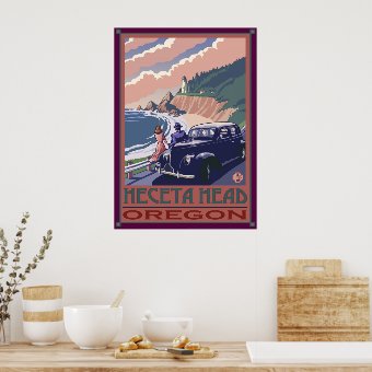 Heceta Head Lighthouse, Oregon Coast Poster | Zazzle