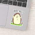 Hedge Hugs Funny Hedgehog Pun Sticker | Zazzle