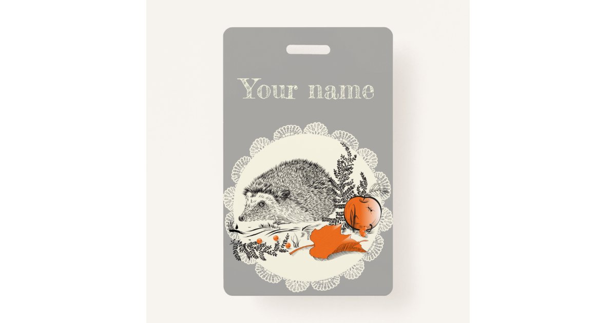 Hedgehog Badge | Zazzle