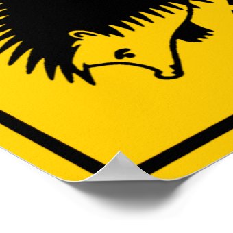 Hedgehog Crossing Highway Sign | Zazzle