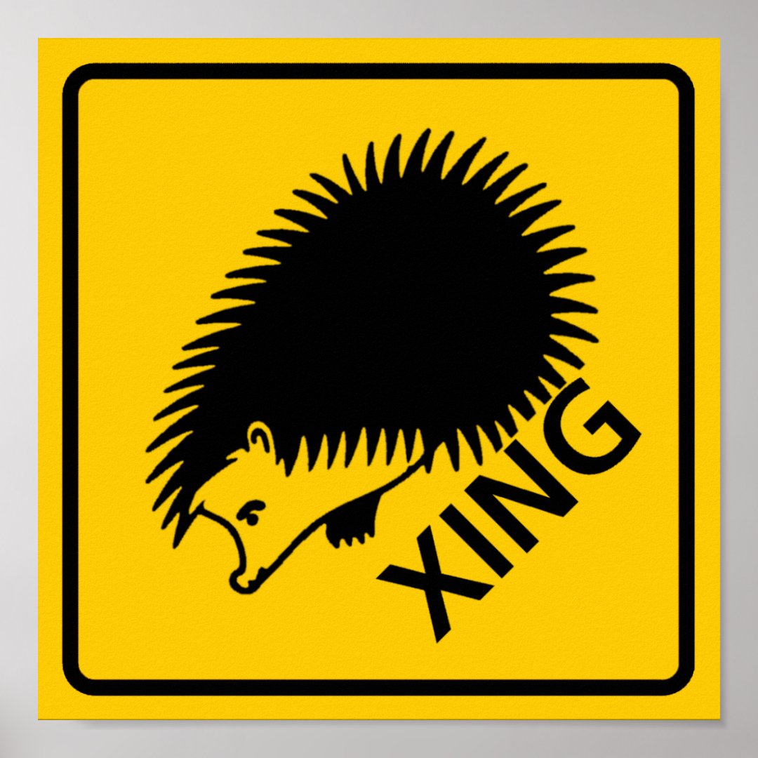 Hedgehog Crossing Highway Sign | Zazzle