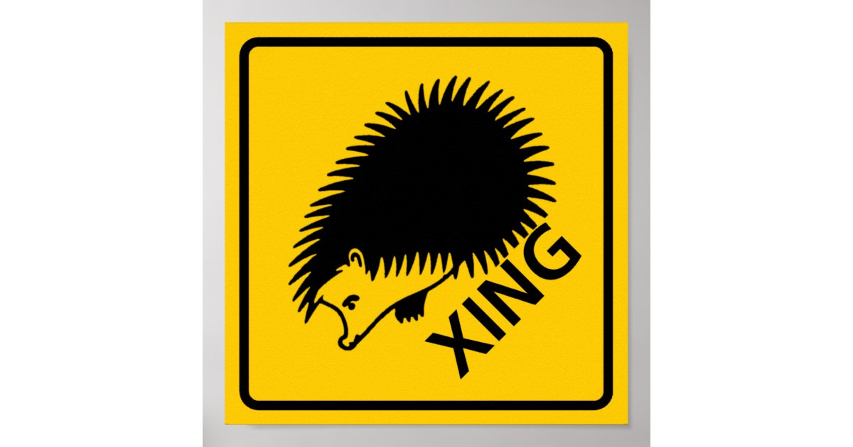 Hedgehog Crossing Highway Sign | Zazzle