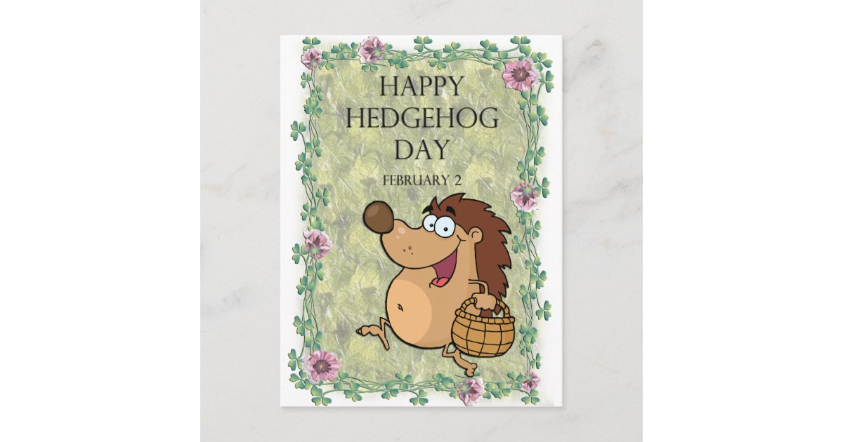 Hedgehog Day February 2 Postcard | Zazzle