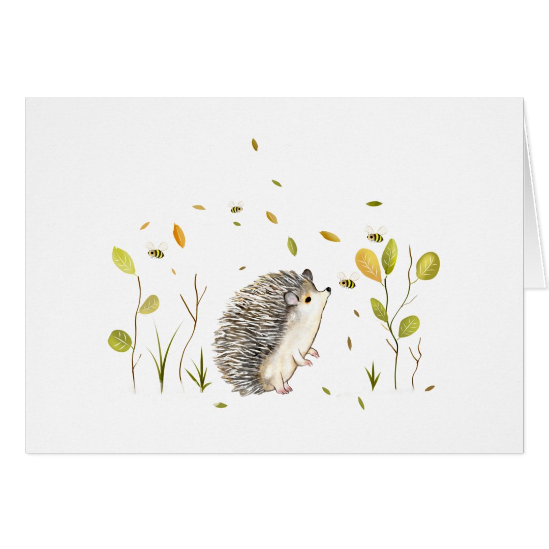 Hedgehog Greeting Card | Zazzle
