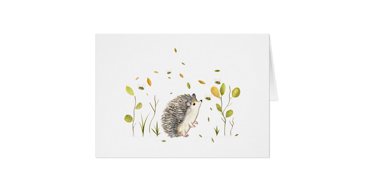 Hedgehog Greeting Card | Zazzle