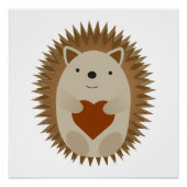 Hedgehog Heart Poster | Zazzle