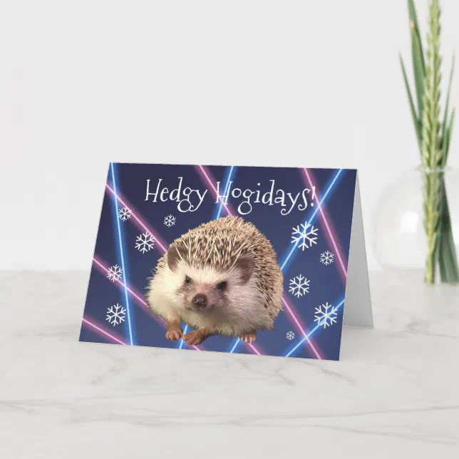 Hedgehog Holiday Card | Zazzle
