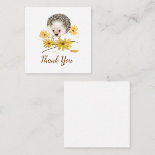 Hedgehog Illustration Thank You Note Cards | Zazzle