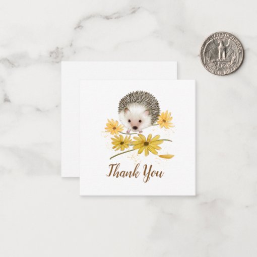 Hedgehog Illustration Thank You Note Cards | Zazzle