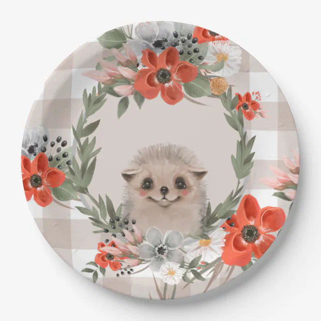 Hedgehog Paper Plate | Zazzle
