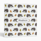 Sweet Baby Hedgehog Binder | Zazzle.com