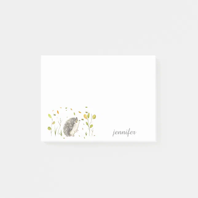 Hedgehog Personalize Post-it® Notes | Zazzle