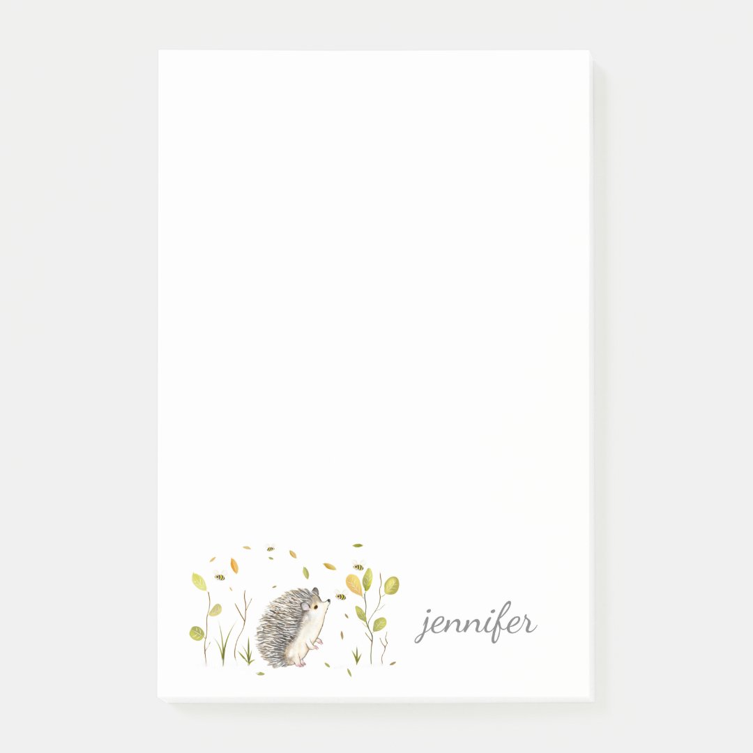 Hedgehog Personalize Post-it® Notes | Zazzle