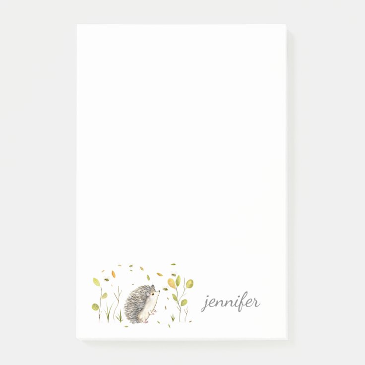 Hedgehog Personalize Post-it® Notes | Zazzle